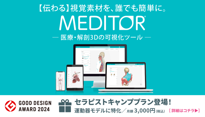 【伝わる】視覚素材を、誰でも簡単に。 MEDITOR 一医療・解剖3Dの可視化ツールー | セラピストキャンプ